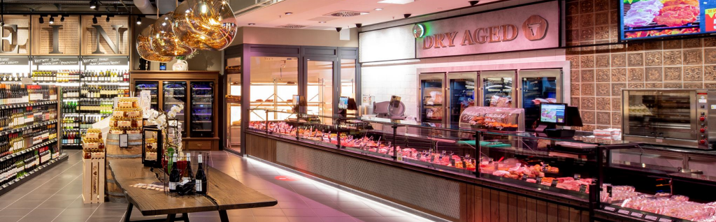 Fresh food lighting . Create well-illuminated food sections - ITAB